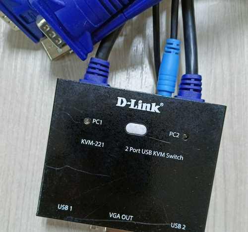 KVM-переключатель D-Link KVM-221 VGA USB