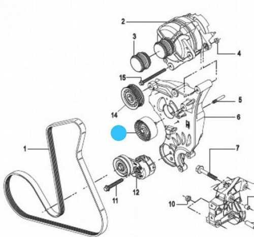 Ролик ремня генератора mercruiser qsd 2.0