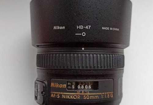 Объектив nikon AF-S 50mm 1.8G