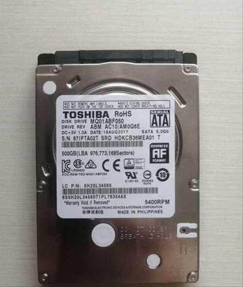 Жесткий диск HDD Toshiba 500Gb