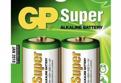 D Батарейка GP Super Alkaline 13A LR20, 2 шт