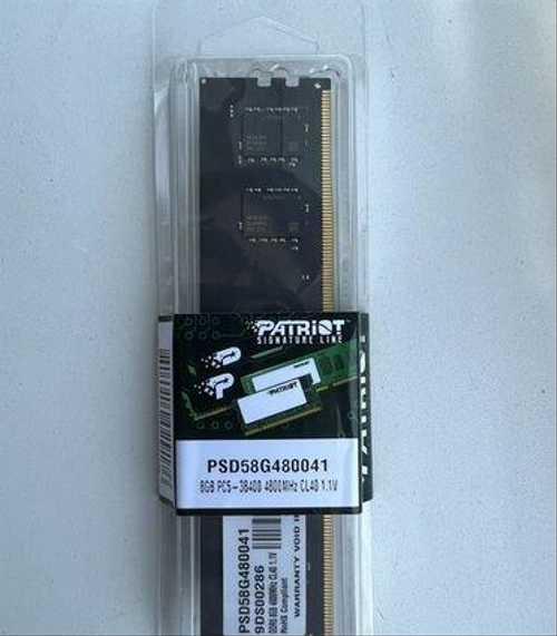 Patriot Signature DDR5 8GB на гарантии