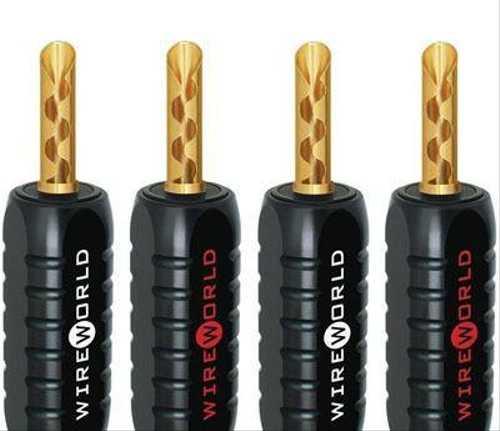 WireWorld bangcrp04 Banana Plugs Gold (4 штуки)