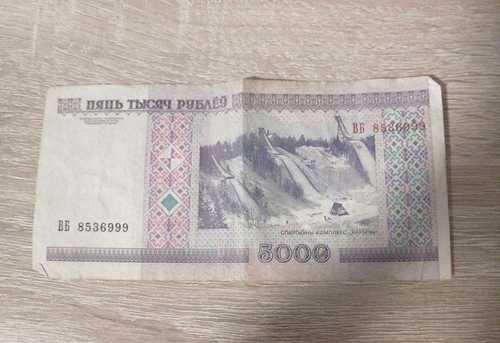 Купюра 5000 Беларусии, 2000 года