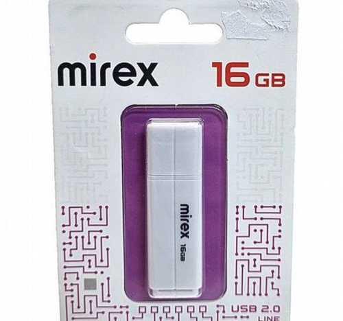 Флеш-накопитель USB 2.0 16GB mirex line white 136