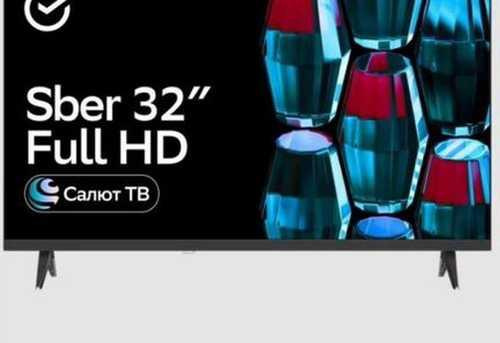 Умный телевизор Sber Full HD 32, чёрный, новый