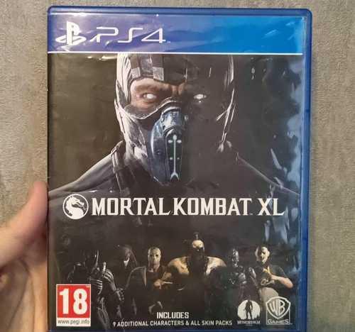 Диск на ps4 mortal kombat XL