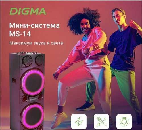 Музыкальный центр с Bluetooth Digma MS-14 600Вт