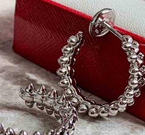 Серьги Clash de Cartier, маленькая модель, белое золото