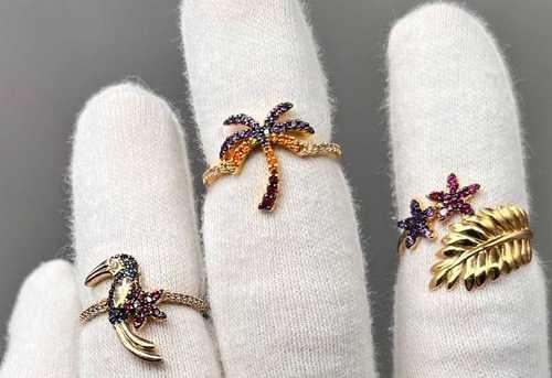 Серебряное кольцо с цирконами Apm Monaco