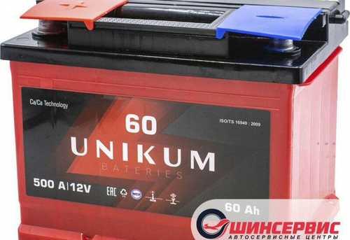 Аккумулятор unikum 60 Ач 500 А