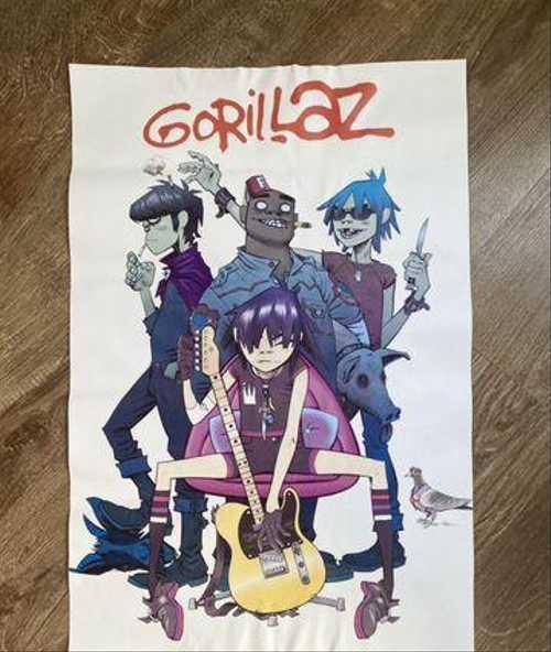 Постер Gorillaz на ткани