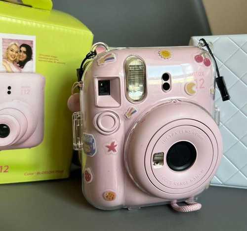 Instax mini 12 два чехла альбом коробка