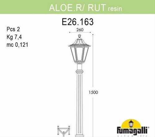 Садовый светильник-столбик Fumagalli Aloe.R/Rut E