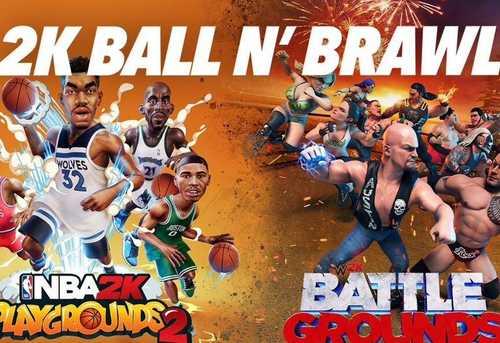 NBA 2K Playgrounds 2 + WWE 2K Battlegrounds PS4/5