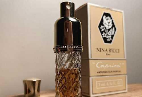 Духи Capricci Nina Ricci 7 мл винтаж 1986 г. спрей