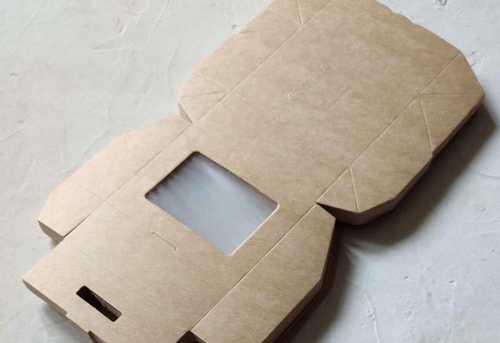 Коробка с окошком. Упаковка. Самосборная коробка
