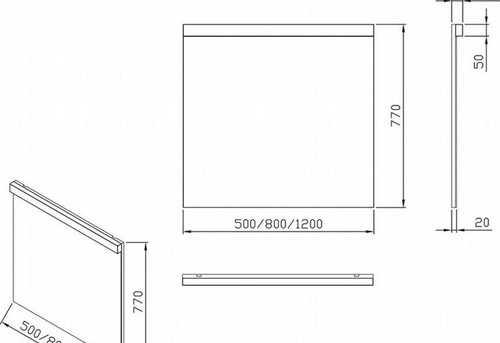Зеркало Ravak x000001058 Белое