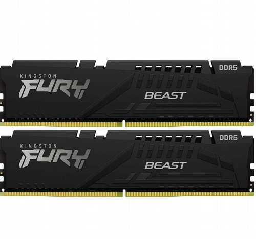 Модуль памяти dimm 64Gb 2х32Gb DDR5 PC48000 6000MHz Kingston Fury Beast Black #397850