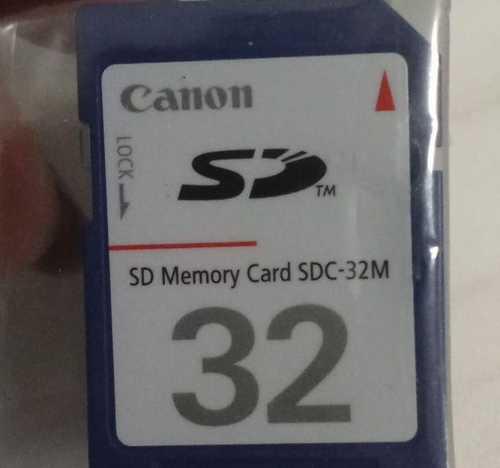 Карта памяти sd memory sdc 32 m новая