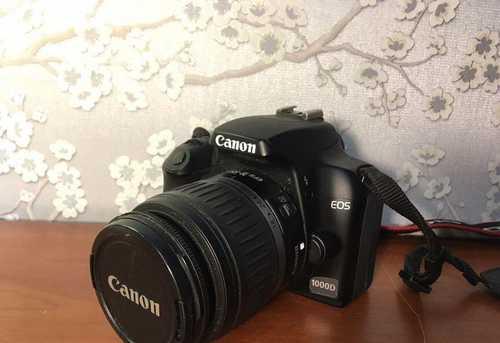 Зеркальный фотоаппарат canon eos 1000d