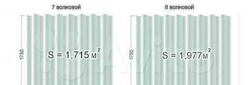 Шифер 7 и 8 волновой, плоский 6-8мм