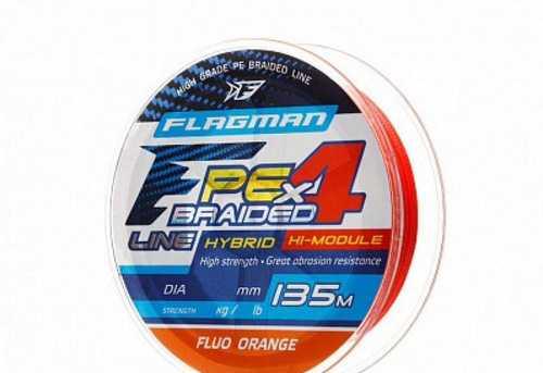 Шнур Flagman PE Hybrid F4 Fluo Orange 135м 0,14м