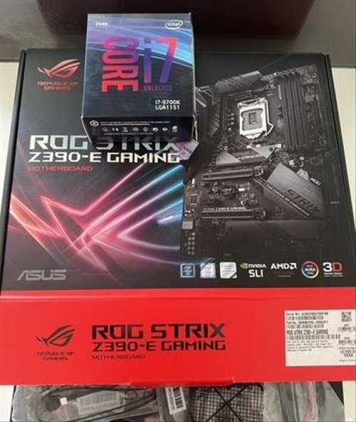 Intel core i7 9700k + asus strix Z390-E gaming