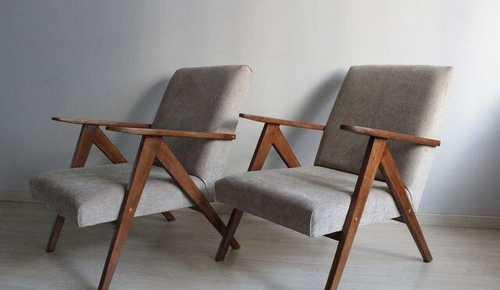 Кресла Польша Radomsko циркуль mid century