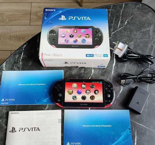 Ps vita slim прошита 64гб pink black