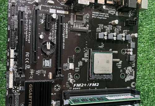 Материнская плата с процессором AMD и ram