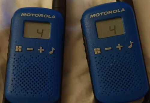 Рация motorola T42 синяя 1 шт