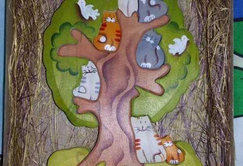 Сказки дерева "Кошки на дереве "