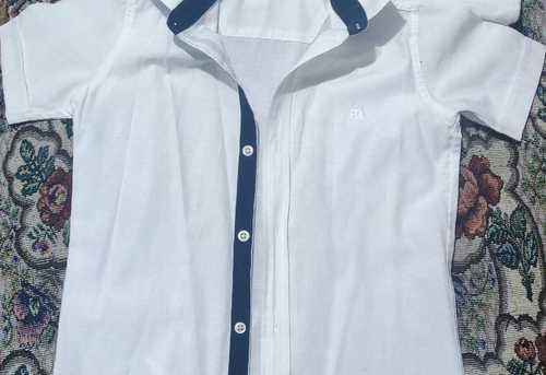 Рубашка белая для мальчика 122 128