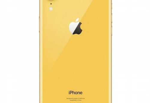 Задняя крышка для iPhone Xr Желтый (стекло, широки