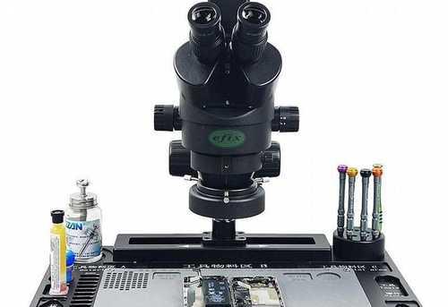 Тринокулярный стерео микроскоп Efix для пайки