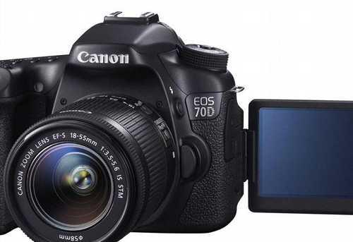 Canon 70D(18-55mm IS) +Сумка+32гб+Доп/Акб+З/устр.+