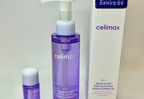 Гидрофильное масло от чёрных точек celimax Derma nature Fresh Blackhead Jojoba Cleansing Oil.