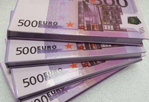 Блокноты в виде денег 4 шт номинал 500 Евро