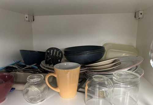 Посуда :тарелки,кружки,вилки,ложки
