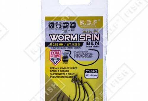 Крючок офсетный KDF Worm Spin 180-9004 №4