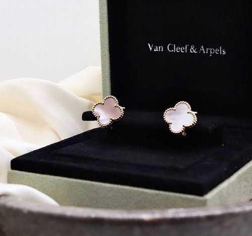 Серьги Van Cleef золото 750 пробы