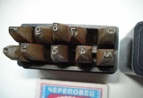 Клейма ударные цифровые, шрифт №3, 10шт, СССР