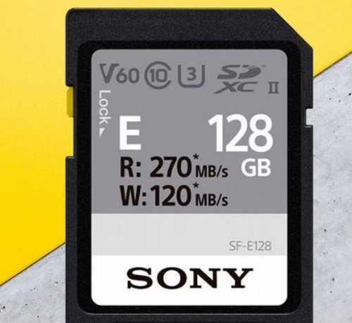 Карта памяти Sony sdxc 128GB 270R/120W (SF-E128/T)