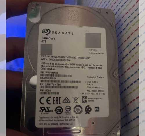 Hdd 2.5 seagate 4TB