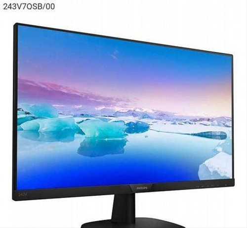 Монитор Philips 243v7qsb 23.8" IPS Чёрный, 243V7QS