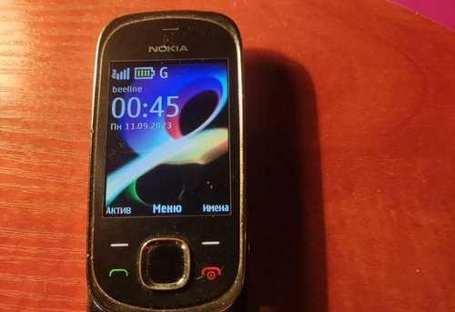 Телефон Nokia 7230 слайдер с картой пам.,Зар.устр