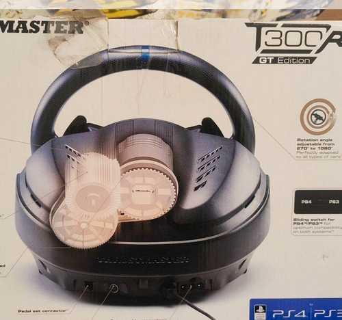 Игровой руль с педалями thrustmaster t300 rs gt