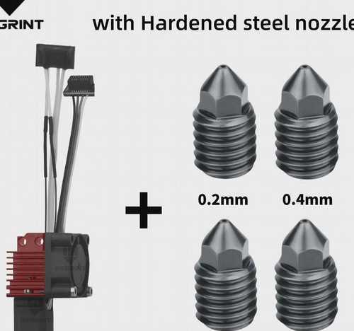 Полный блок Hotend в сборе Hotend для Bambu Lab X1 X1C P1P P1S с обновлением вентилятора 2.0 с насад