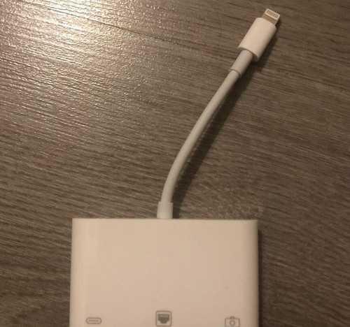 Адаптер lightning usb ethernet ios apple